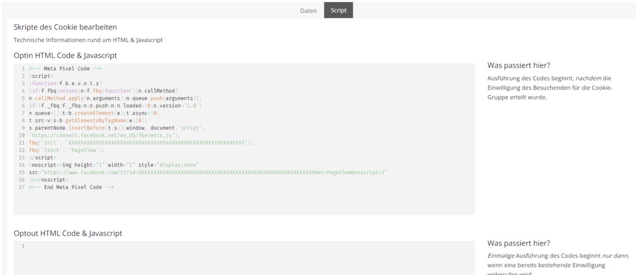 Facebook Tracking Pixel einrichten - apprex Hilfe und Support